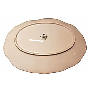 Coral Cove Ceramic Oval Fish Summer Platter - 12 x 9.5 inches - Tray for Serving Plate