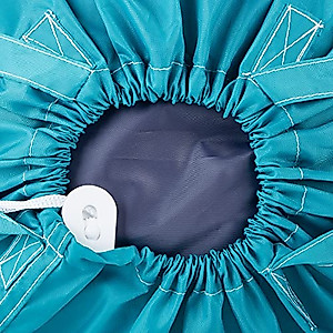 HOMEST 2 Pack Wash Me Travel Laundry Bag with Handles, Square Base Can Carry Up to 3 Loads of Clothes, Dirty Clothes Storage with Drawstring Closure,Light Blue and Grey