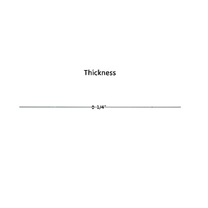 Sibe-R-Plastics Supply 0.236" (1/4") 6mm Thick Clear Acrylic Plexiglass Sheet [Pick Your Size] (6" x 12")