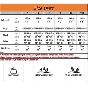 Niruoxn Rain Suit for Men Women Waterproof Ultra-Lite Rain Coat with Pants Reusalbe Portable(Black,Large)