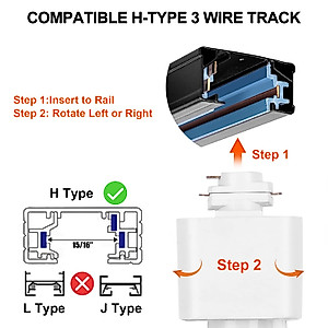 EAGLOD 10W Track Lighting Heads,Halo LED Track Lighting for Accent Retail Artwork,Dimmable Track Light H Type CRI90+ 110V 24° Angle Halo Type- 10 Pack 3000K Warm White (White 10pcs)
