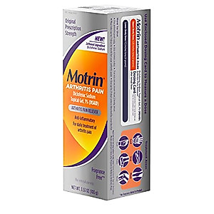 Motrin Arthritis Pain Relief Diclofenac Sodium Topical Gel 1%, Anti-Inflammatory Cream for Arthritis Pain in Hands, Wrists, Elbows, Knees, Feet & Ankles, NSAID Pain Relief Gel, 3.53 Oz