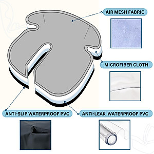 Crash and Flammability Tested, Child Car Seat Protector, Waterproof Anti Slip Piddle Pad for Infant Child Carseat, Booster, Stroller, Dining Chair (Gray)