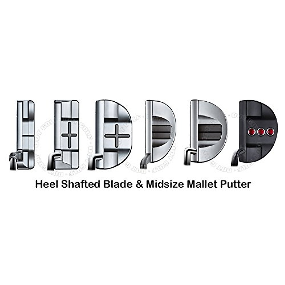 Clover and Horseshoe Headcover for Blade and Midsize Mallet Putter, White, Golf Head Cover