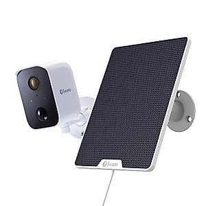 Swann CoreCam Solar Wireless Security Camera, 1080p HD Indoor/Outdoor Home, Night Vision, IP65, Heat Motion Detection, Weatherproof, 2-Way Talk, Siren, Local 32GB & Cloud Storage, Solar Panel, 1 Pack