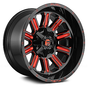 FUEL Hardline NLQ-Gloss MIL RED Wheel with Painted (20 x 10. inches /5 x 127 mm, 20 mm Offset)