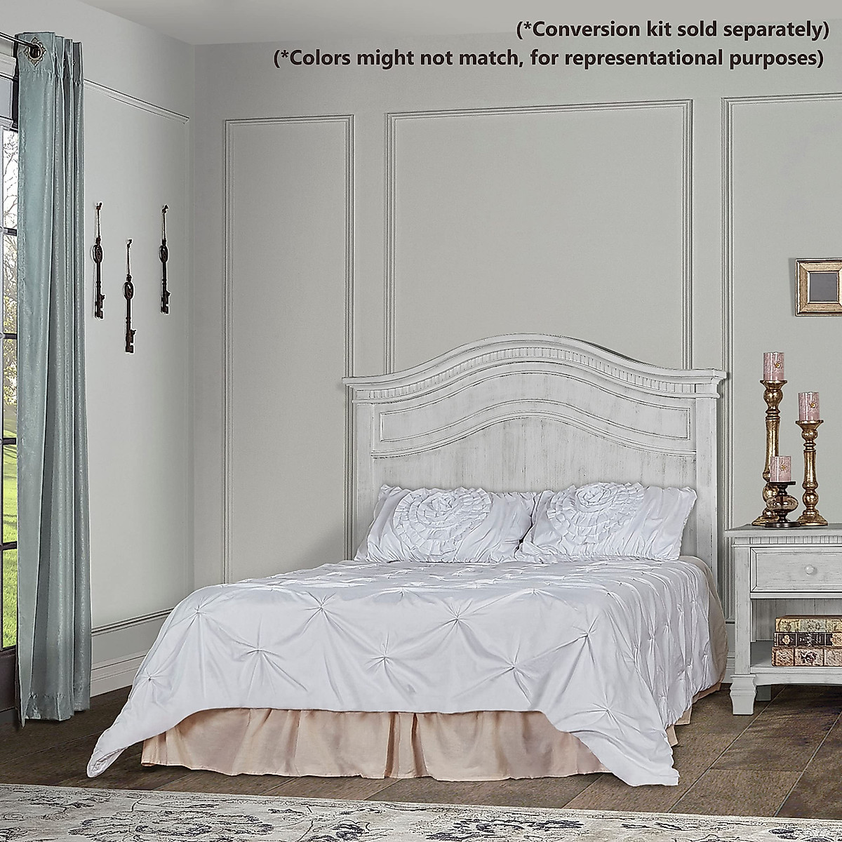 Evolur Cheyenne 5-in-1 Full Panel Convertible Crib in Antique Brown, Greenguard Gold Certified