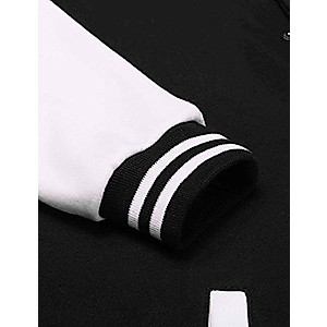 COOFANDY Men's Fashion Varsity Jacket Causal Slim Fit Cotton Letterman Baseball Bomber Jackets