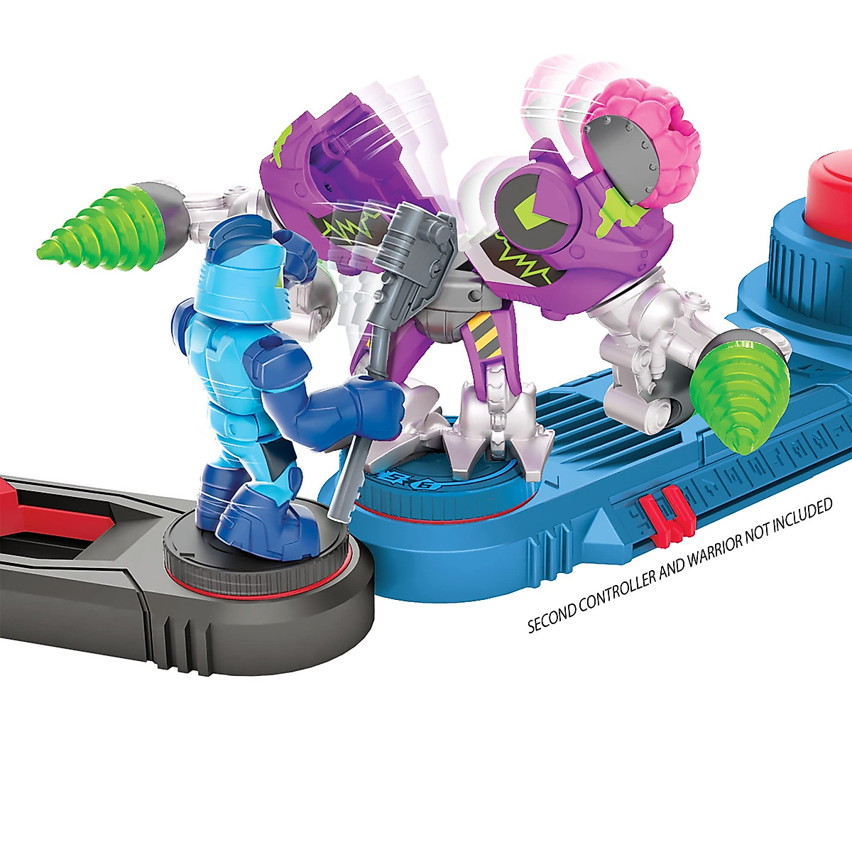 Akedo - Ultimate Arcade Warriors Battle Giants Versus Pack - Drillborg VS Alphawolf - Mini Battling Action Figures Ready, Fight, Split Strike For Ages 6+