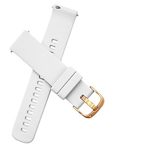 Abanen Silicone Watch Bands for Garmin Vivoactive 4S / Venu 2S / Venu 3S / Vivomove 3S, Soft Sport 18mm Quick Release Waterproof Replacement Wristband Strap for Garmin Forerunner 255s/265s (White)