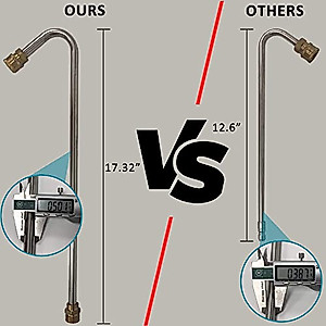 STYDDI Pressure Washer Gutter Cleaner Rod, Heavy Duty 35 Inch Power Washer Replacement Lance Wand for Gutter Cleaning, RV Roof and Wheel Washing, 4500 PSI, 1/4 inch Quick Connector