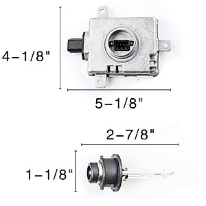 Xenon Headlight Ballast Control Unit W/D2S Bulb & Igniter Module Compatible with Acura TL MDX RDX TSX Honda Accord CR Mazda 3 CX, Replaces W3T19371 W3T16271 W3T20971 W3T15671