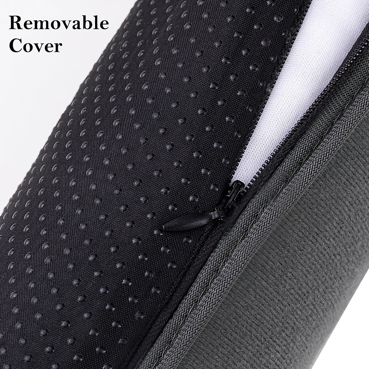 Sunolga 38 Inch Heavy Duty Door Draft Stopper for Bottom of Door, Weighted Right Angle Triangular Column Sound Proof Draft Guard for Gaps Up to 3” Under Doors, Gray