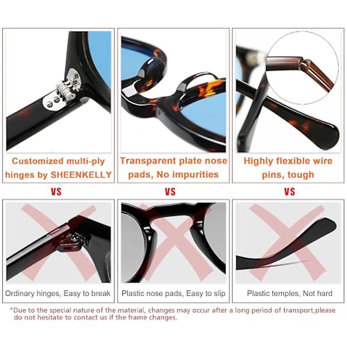 SHEEN KELLY Acetate Polarized Retro Oval Sunglasses For Men Women Pirate Captain Johnny Depp Style Eyewear