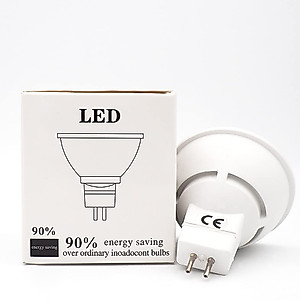 GRV MR16 GU5.3 LED Bulb AC110-120V 5W Equivalent 50W Halogen Lamp LED Spotlight Bulb Track and Indoor Lighting Downlight Not Dimmable Warm White Pack of 6