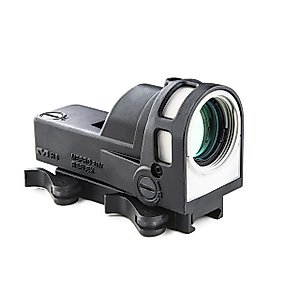 MEPROLIGHT® MEPRO M21 Day and Night Self-Illuminated Fiber Optics and tritium Powered Reflex Red Dot Optic,4.3 Bullseye Reticle, Picatinny.No Batteries no switches