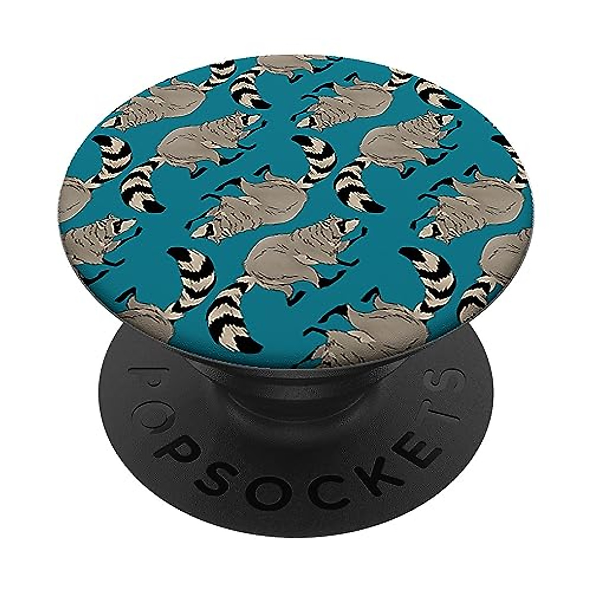 Raccoon Pattern Trash Panda Forest Animal Lover Racoon PopSockets Standard PopGrip