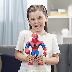 Playskool Heroes Marvel Super Hero Adventures Mega Mighties Spider-Man Collectible 10" Action Figure, Toys for Kids Ages 3 & Up