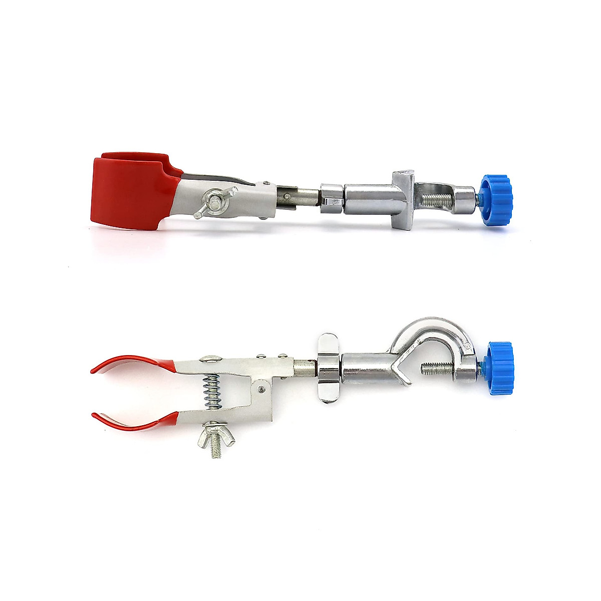 QWORK Lab Clamp, 2 Pack, Cork Lined Prongs, Burette, Flask, Beaker Clamp, Holds Objects up to 1.75" [45mm], Labs Universal Clamp (Rods up to 0.7" Diameter)