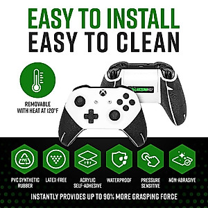 Dragon Grips Xbox Controller Grips, 2 Sheet Black Non-Slip Textured Rubber Grip Tape for Xbox One Controller Decal, Xbox One Elite Controller Grips, Including Thumb Stick, Triggers, Buttons, D-pad