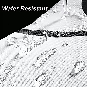 HYPREST Boho Shower Curtain, White Shower Curtain Sets with Bohemian Geometric Pattern, Washable Water Repellent Fabric Shower Curtain for Bathroom with 12 Hooks & Weighted Bottom Hem (72" x 72")