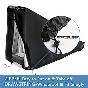 Treadmill Cover, Non-Folding Running Machine Protective Cover, Waterproof Dustproof Treadmill Covers with Zipper for Home Gym Indoor Outdoor(66”L x 30”W x 55”H)