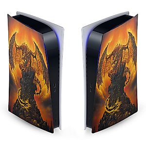 Head Case Designs Officially Licensed Ed Beard Jr Harbinger of Fire Dragons Vinyl Faceplate Sticker Gaming Skin Decal Cover Compatible with Sony Playstation 5 PS5 Digital Edition Console