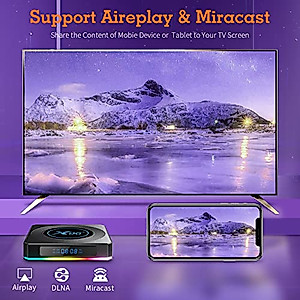 X96 X4 PRO Android TV Box Android 11 TV Box with Amlogic S905X4 Quad-Core 64bits A55 1000M LAN Dual-WiFi 2.4G/5G, Android Box 4GB RAM 64GB ROM with Wireless Keyboard 8K/6K/AV1/3D/USB 3.0/BT 5.0