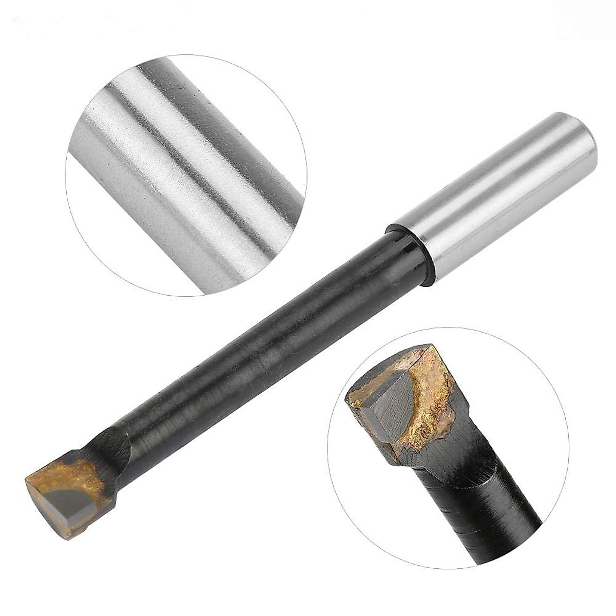 9pcs 3/8" Round Shank Boring Bar Set High Speed Steel Boring Bar Carbide Tipped Bars Lathe Tools