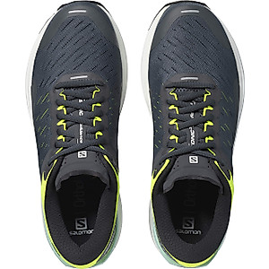 Salomon Sonic 3 Confidence Road Running Shoes for Men, Ebony/White/Safety Yellow, 7