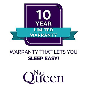 NapQueen 10 Inch Victoria Hybrid Full Size, Cooling Gel Infused Memory Foam and Pocket Spring Mattress, Bed in a Box, White
