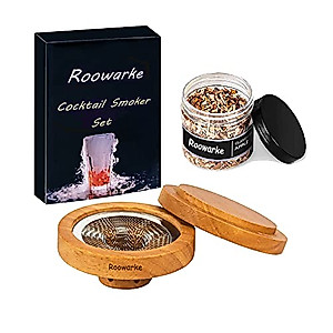Cocktail Smoker Kit, Whiskey Smoker Kit, Drink Smoker Infuser Kit with A pple Wood Chips for Cocktails, Bourbon, Wine, Whiskey, Dried Fruits, Cheese, Meat - Gift for Whiskey Lovers, Dad, Husband, Men