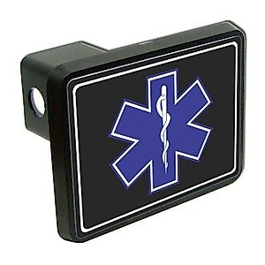 Slap-Art Star of Life EMT Rescue RN 2" Tow Trailer Hitch Cover Plug Truck Pickup RV