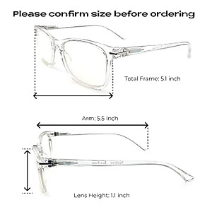 Readerest Blue Light Blocking Reading Glasses (Clear, 1.75 Magnification) Computer Eyeglasses With Thin Reflective Lens, Antiglare, Eye Strain, UV Protection, Stylish For Men And Women