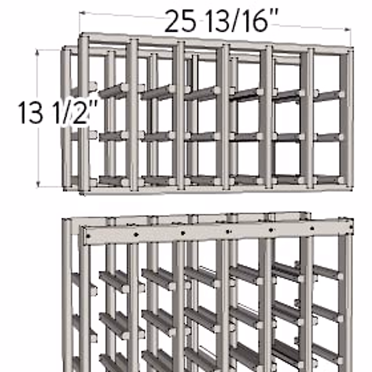 Wine Racks America® InstaCellar Countertop Wine Rack - Durable and Expandable Wine Storage System, Knotty Alder - Holds 18 Bottles