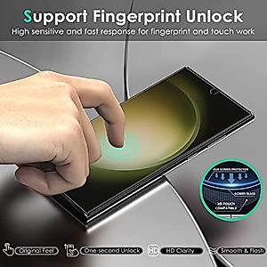 MIUOLV for Galaxy S23 Ultra Screen Protector, [3 Pack] Samsung Galaxy S23 Ultra Screen Protector, Soft EPU [Not Glass] Hydrogel Film Full Covered, High Definition, Scratch Self Recovery, Bubble Free