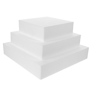 TIDTALEO 3pcs Foam Cake Model Wedding Foams Cake Foam Dummy Rounds Round Cake Stand Practice Round Dummies Camera Backpack Square Mold Foam Cake Mold Diy Tea Coffee To Rotate Box