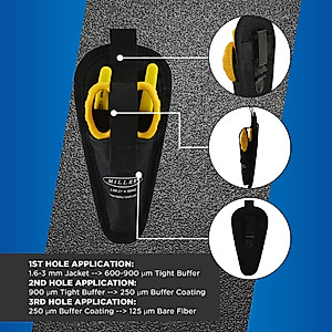 Miller MA01-7001 Kit, CFS-3 3-Hole Fiber Optic Cable Stripping Tool and KS-1 Kevlar Scissors, Easily Portable Tool Set with Belt Clip Pouch for Professional Electricians, Technicians, and Installers