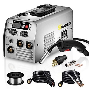 SSIMDER MIG Welder 140A 2 in 1 Stick/Flux Core Welder 110V/220v Dual Voltage Welding Machine with Flux Cored Wire MIG/ARC Welder IGBT Inverter Welder