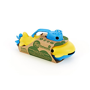 Green Toys Submarine - BPA, Phthalate Free Blue Watercraft with Spinning Rear Propeller Made from Recycled Materials. Safe Toys for Toddlers