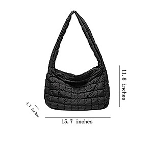 Quilted Crossbody Bag, Lightweight Women Shoulder Bag, Lattice Satchel Handbag Tote Bag (White)