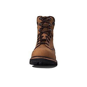 Thorogood V-Series 8” Waterproof Composite Toe Work Boots for Men - Premium Leather with Goodyear Storm Welt, Comfort Insole, and Chevron Traction Outsole; ASTM Rated, Brown Crazyhorse - 13 M US