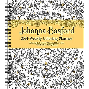 Johanna Basford 12-Month 2024 Coloring Weekly Planner Calendar: A Special Collection of Whimsical Illustrations
