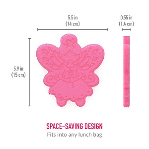 Bentgo Buddies Glitter Reusable Ice Packs - Slim Ice Packs for Lunch Boxes, Lunch Bags, and Coolers - Multicolored 4-Pack (Fairy)