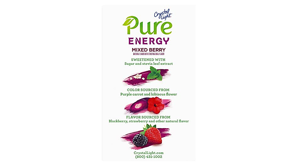 Crystal Light Pure Energy Mixed Berry Drink Mix - 48 Pack