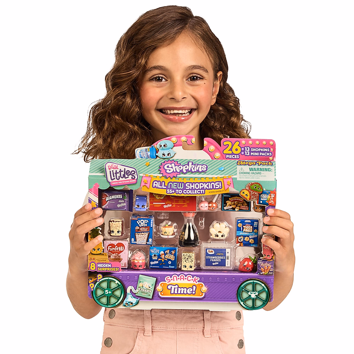 Shopkins Real Littles Snack Time Mega Pack, 13 Plus 13 Real Branded Mini Packs Including 8 Hidden Surprises Inside.