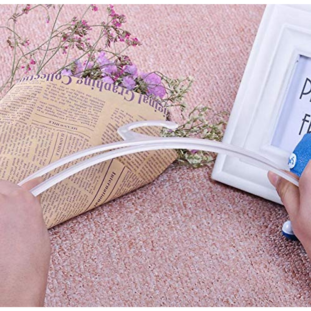 WellieSTR (Pack of 50 Plastic Hangers,Towel/Scarf/Legging Hangers, 19.5cm/7.7" - White