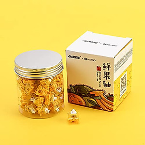 YUNZII Ajazz Diced Fruit Switch, 3 Pins for DIY MX Mechanical Keyboard, 45 pcs (Ajazz Banana Switch)