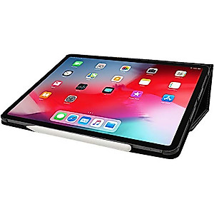 Snugg iPad Pro 11" Leather Case with Stand, Magnetic Closure, Protected Corners and Auto Sleep/Wake Function - Blackest Black