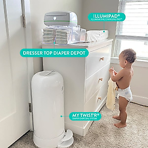 Prince Lionheart Warmies Wipes Warmer Designed for Reusable Cloth Wipes | Soft Glow Nighlight | Includes 1 everFRESH Pillow and 12 Warmies Cloth Wipes